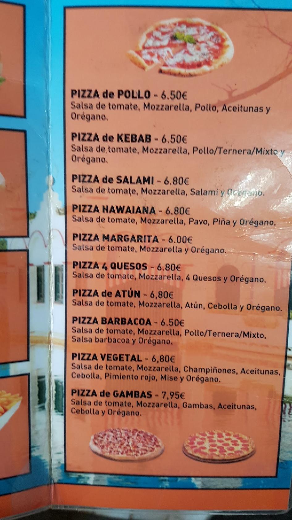 Menu at THANA KEBAB restaurant, Banyoles