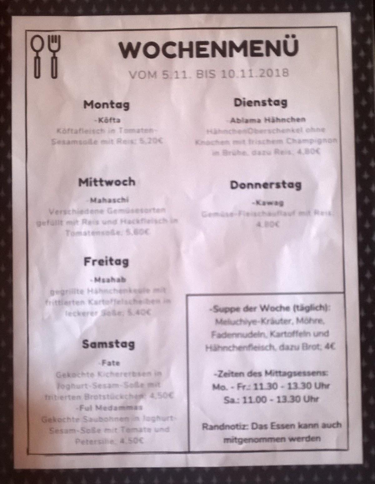 Speisekarte von Bistro BAYTI restaurant, Dresden