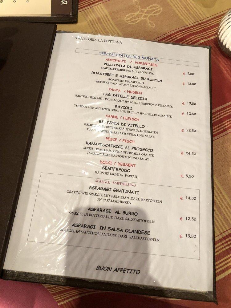 Carta del restaurante La Bottega Da Franco, Berlin, Breite Str. 56