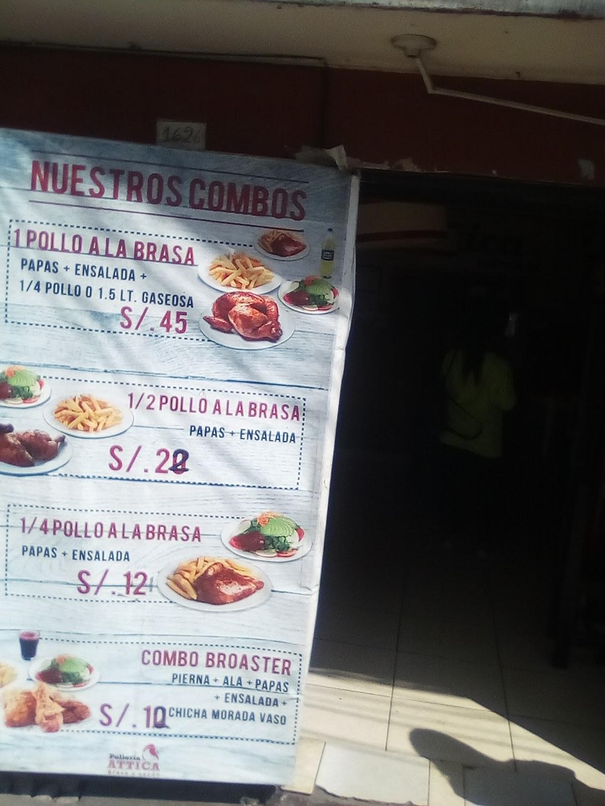 Menu at Pollería ATTICA restaurant, La Victoria