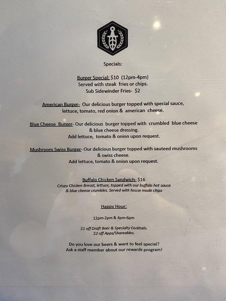 Menu at Steel Leaf Brewing, Bowmansville
