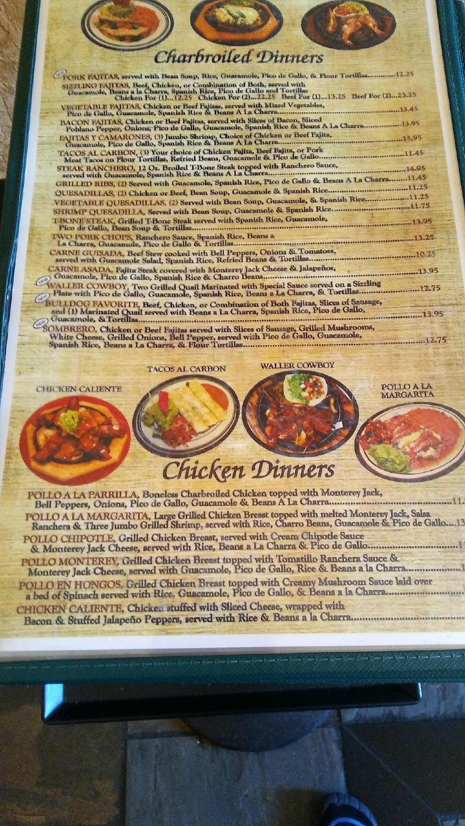Menu at Cielito Lindo Restaurant, Waller, Farm to Market 2920 # A