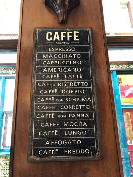 Menu at M Bar, London, 48-51 Leadenhall Market