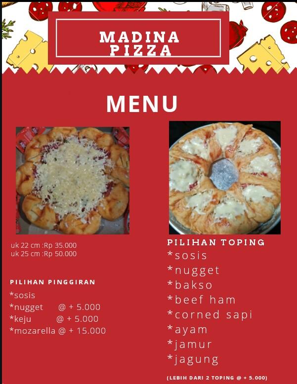 Menu at MADINA pizza Batam restaurant, Batam