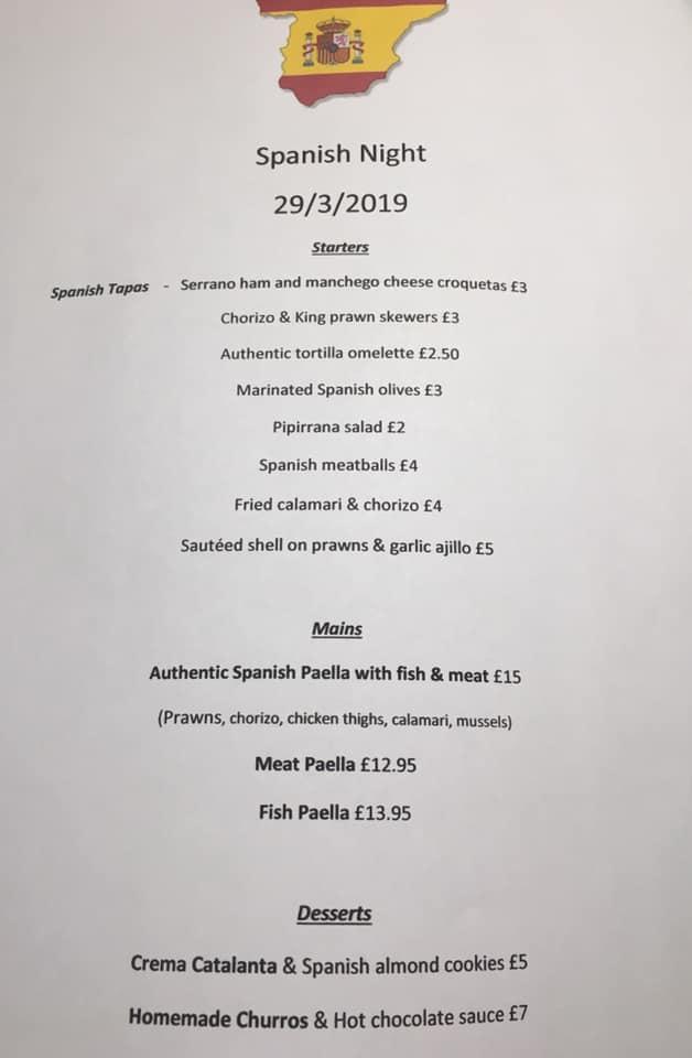 Menu at St Crispin Inn pub & bar, Deal