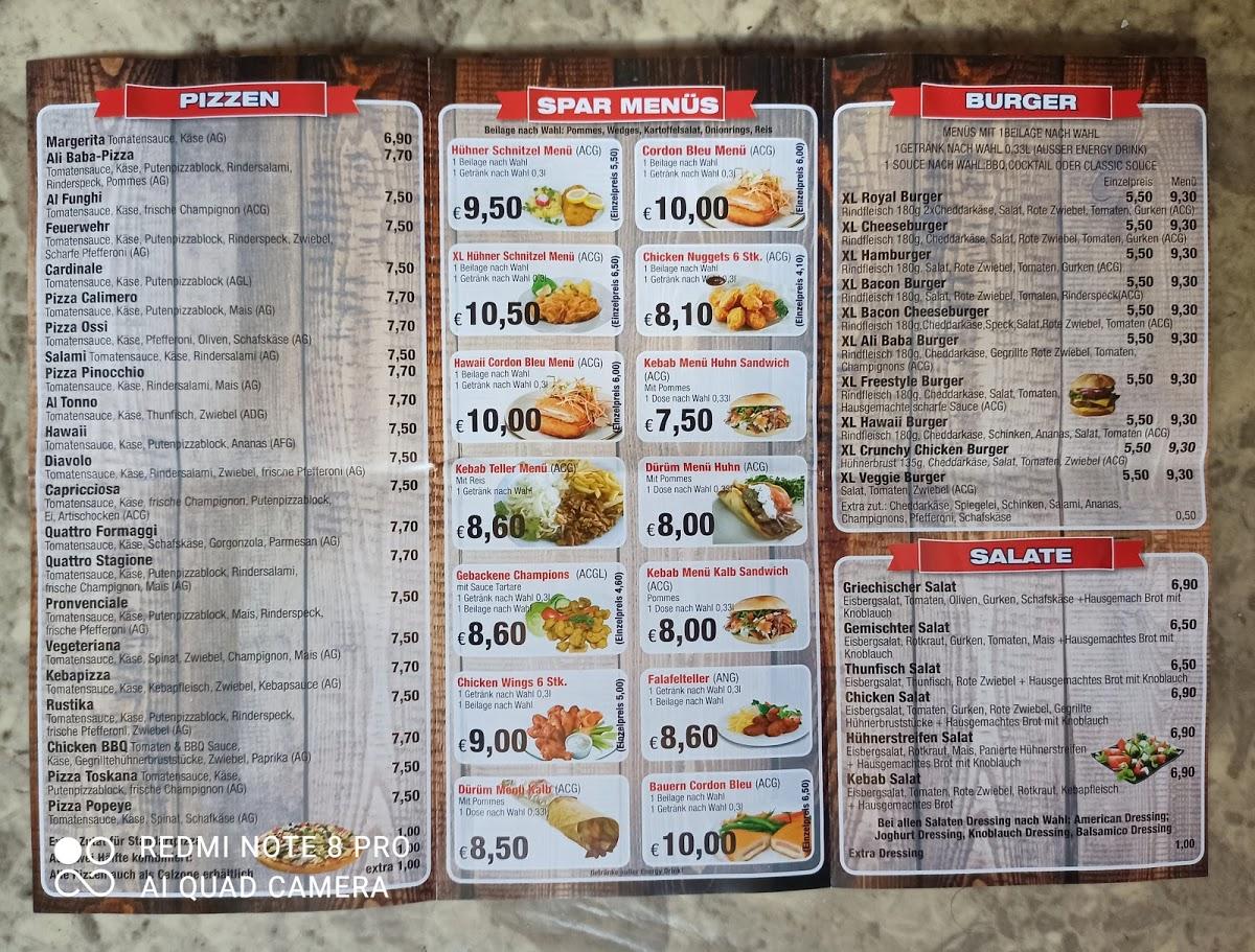 Menu at ALI BABA - Döner, Pizza, Falafel 1150 Wien - Fast Food, Vienna