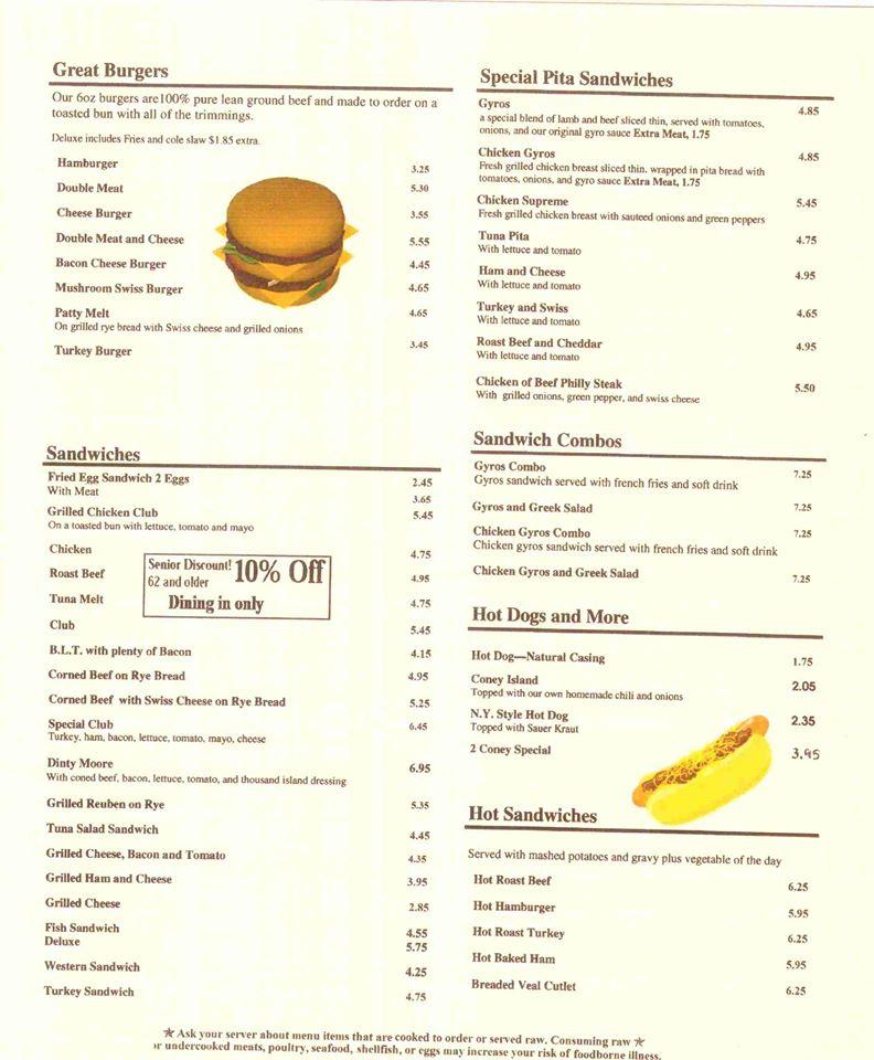 Menu at Cozy Grill Cafe, Warren, Hoover Rd
