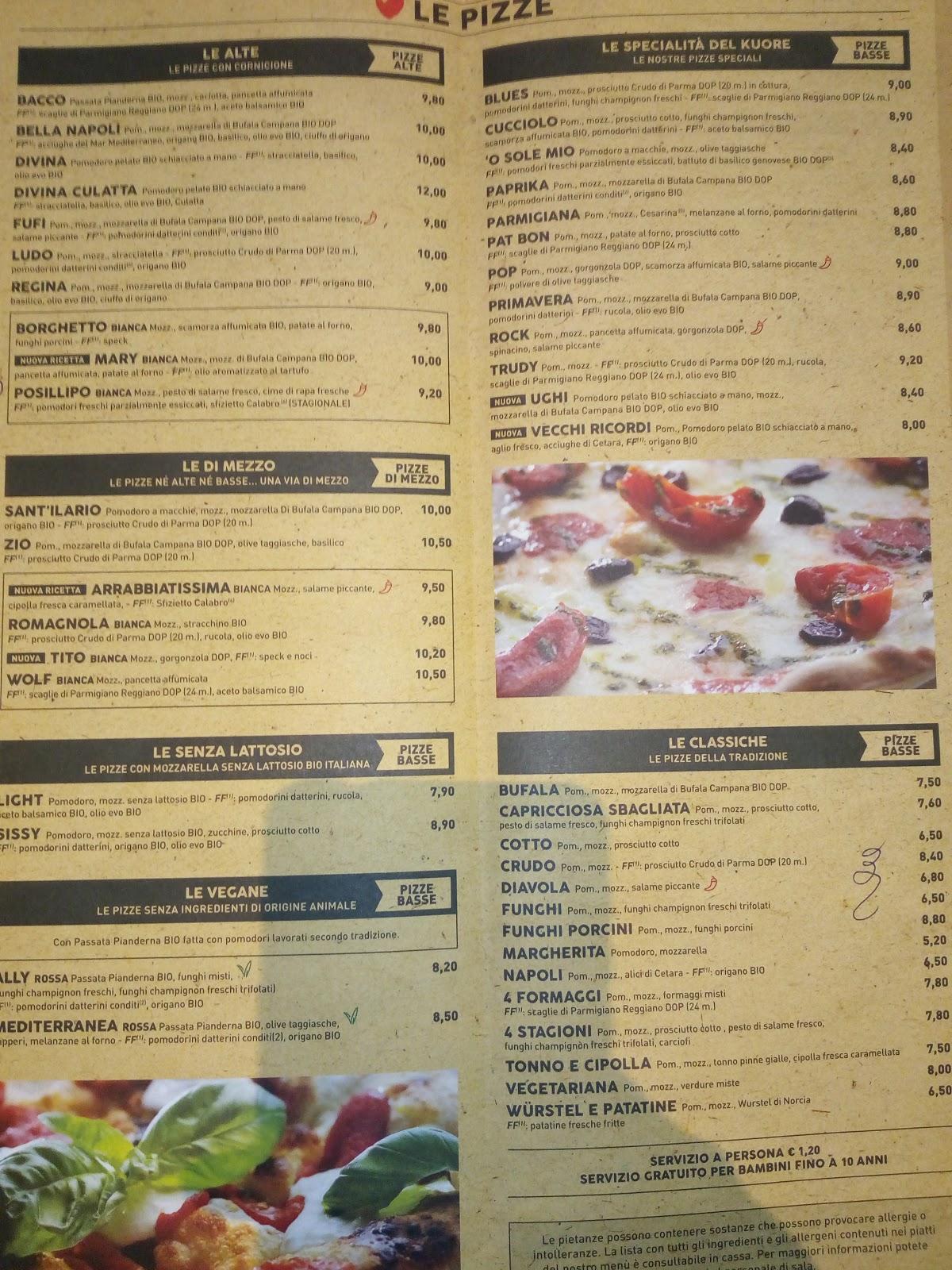 Menu da Pizzikotto Rovigo ristorante, Rovigo