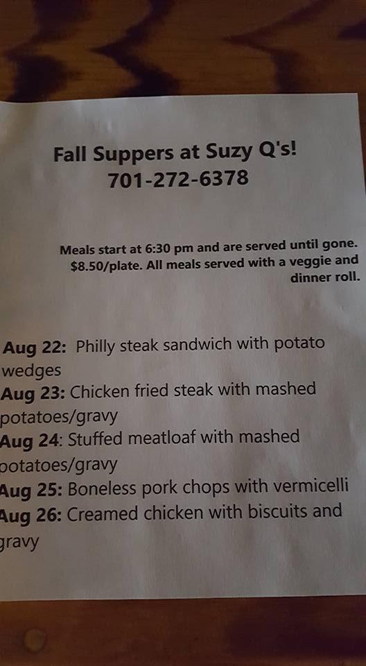 Menu at Suzy Q's pub & bar, Newburg, 350 Main St
