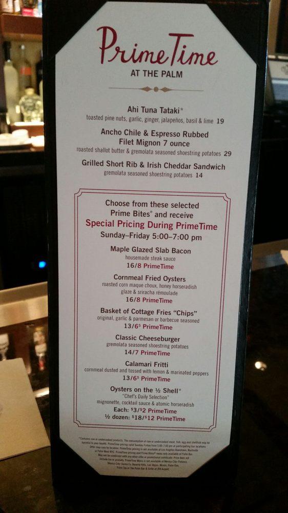 Menu at The Palm - Downtown Houston steakhouse, Houston, Fannin St ...