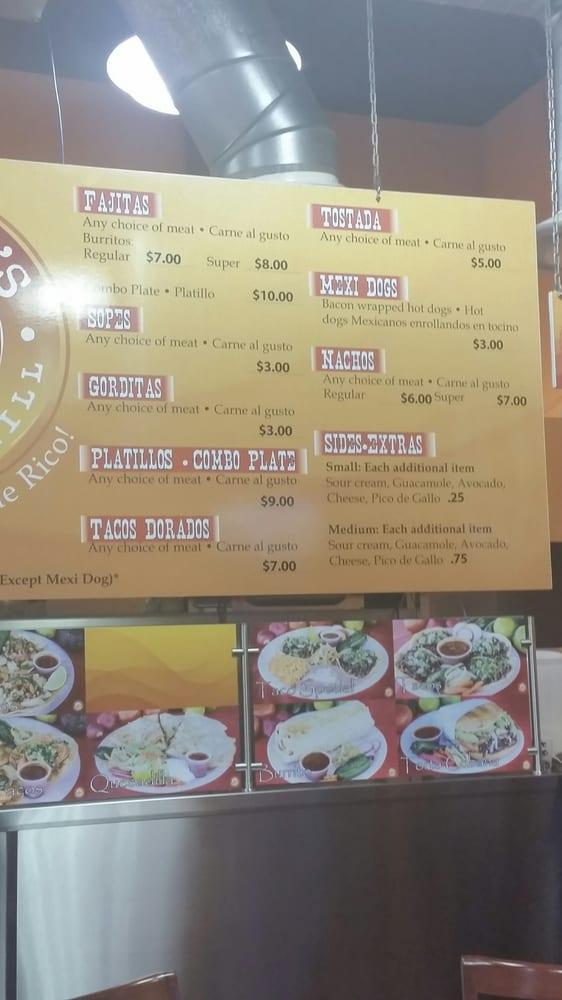 Menu at El Roy's Mexican Grill restaurant, Petaluma, 210 Edith St