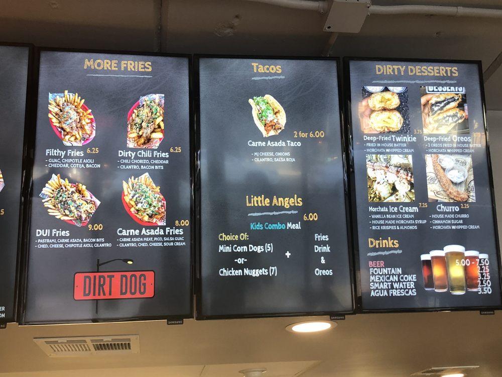 Menu at Dirt Dog Pasadena restaurant, Pasadena