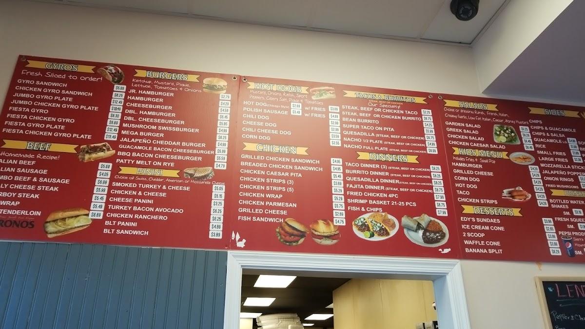 Menu at Tastee Bite restaurant, Plano