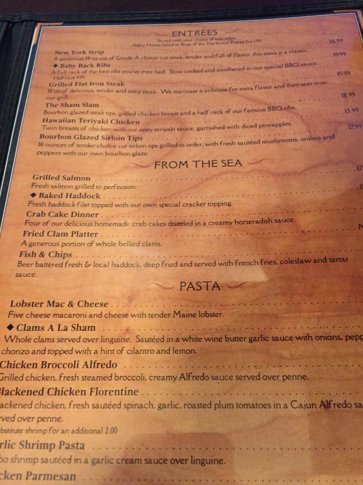 Menu at The Haversham restaurant, Westerly