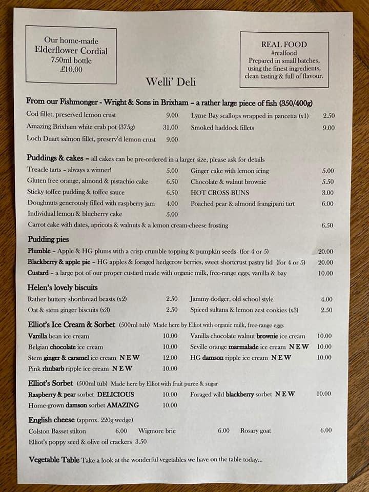 Menu at The Wellington Arms pub & bar, Tadley
