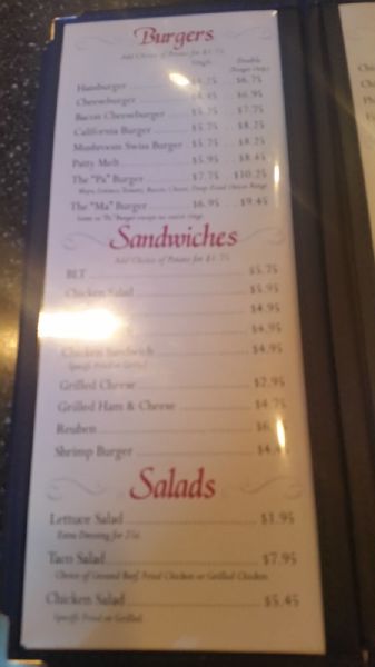 Menu at Walnut Grove Bar & Grill, Walnut Grove