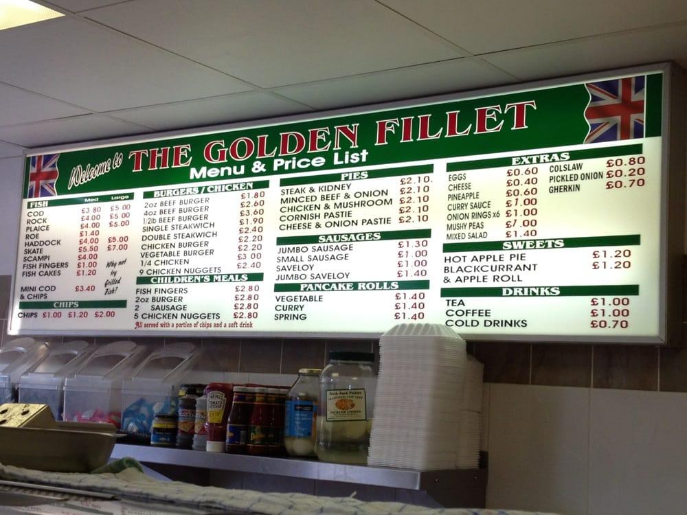 Menu at Fish & Chips Holland -on-Sea:The Golden Fillet restaurant ...
