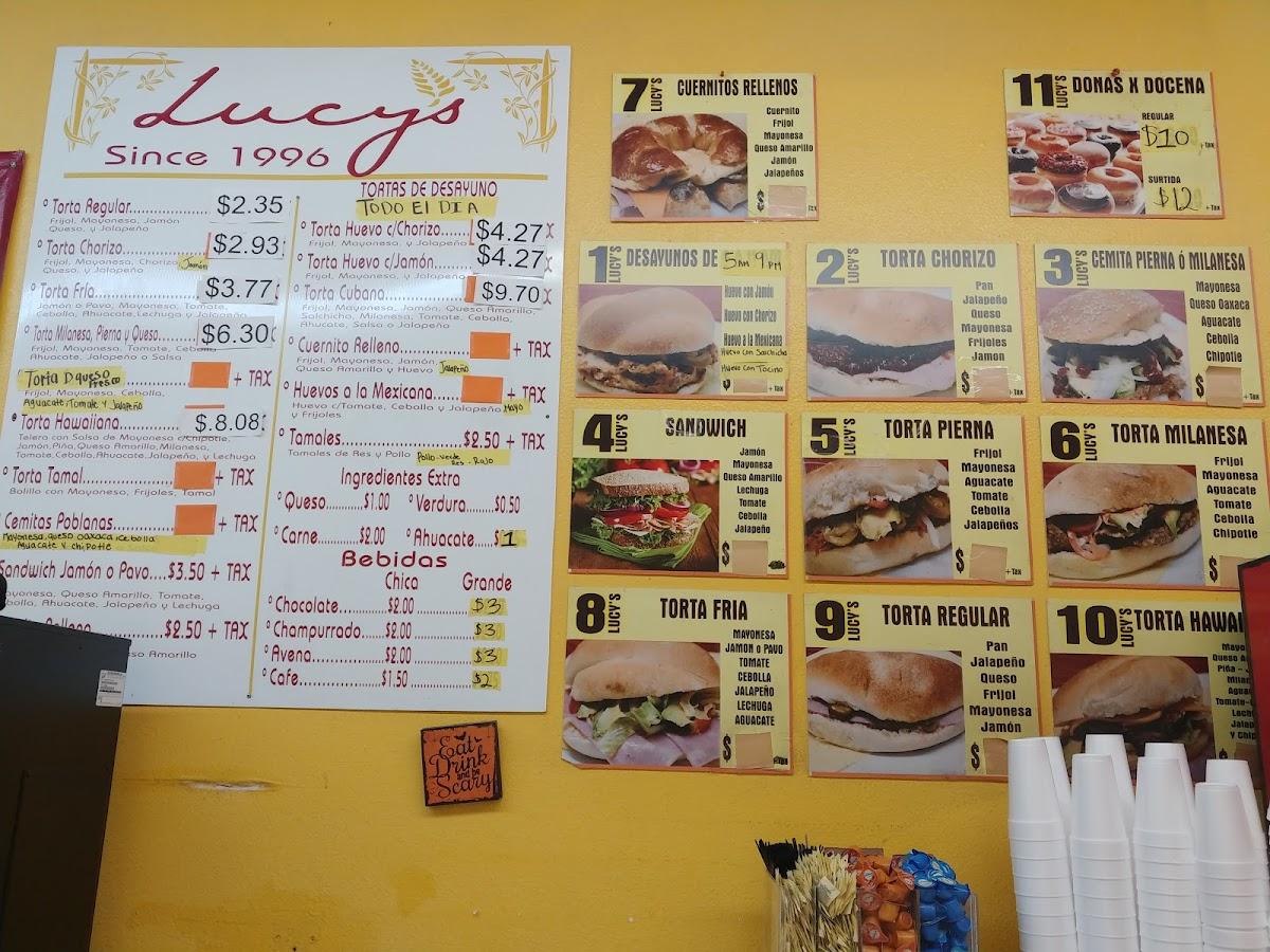 Menu at Lucy's Bakery, Spring Valley, Elkelton Blvd