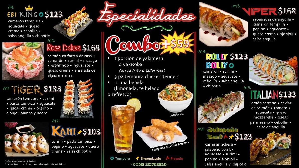 Menu at Sushi Fast Food., Reynosa, Carr. Libre Monterrey - Reynosa 1000