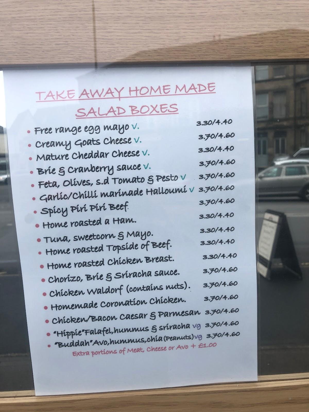 Menu at Eat at No 5 cafe, Buxton
