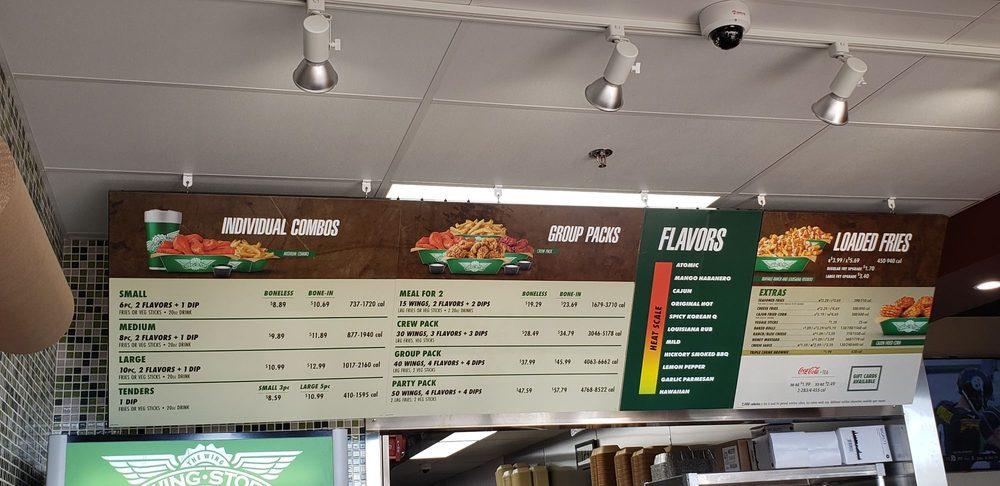 Menu at Wingstop restaurant, West Allis, W National Ave