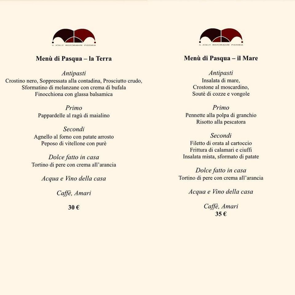 Menu da Il Jolly - Ristorante Pizzeria, Siena