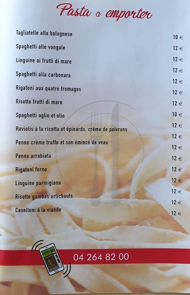 Menu at La Rotonda, Herstal, 1 ère avenue