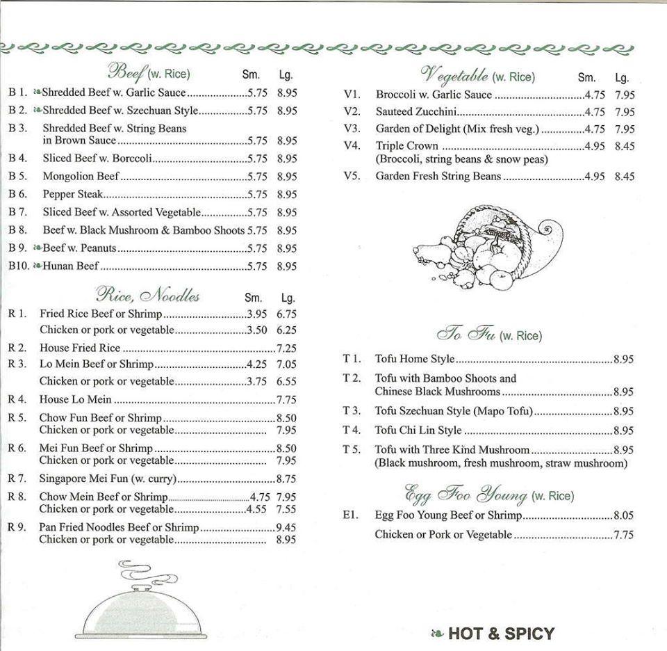 Menu at Chi Lin Restaurant, Merritt Island