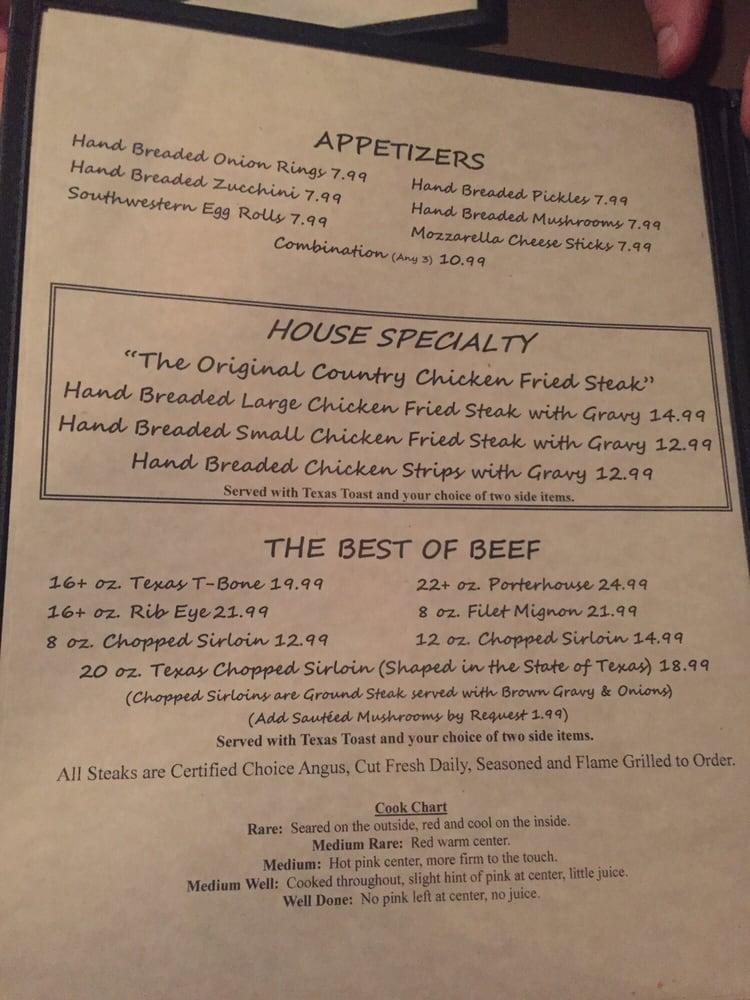 Menu at Rockett Cafe & Club, Waxahachie