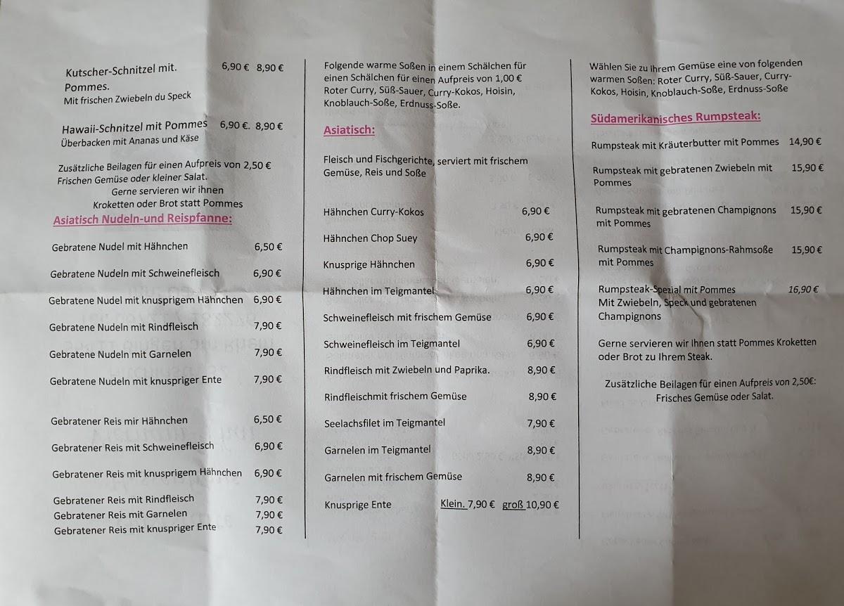 Speisekarte von Gaststätte Hessenhaus restaurant, Bingen am Rhein