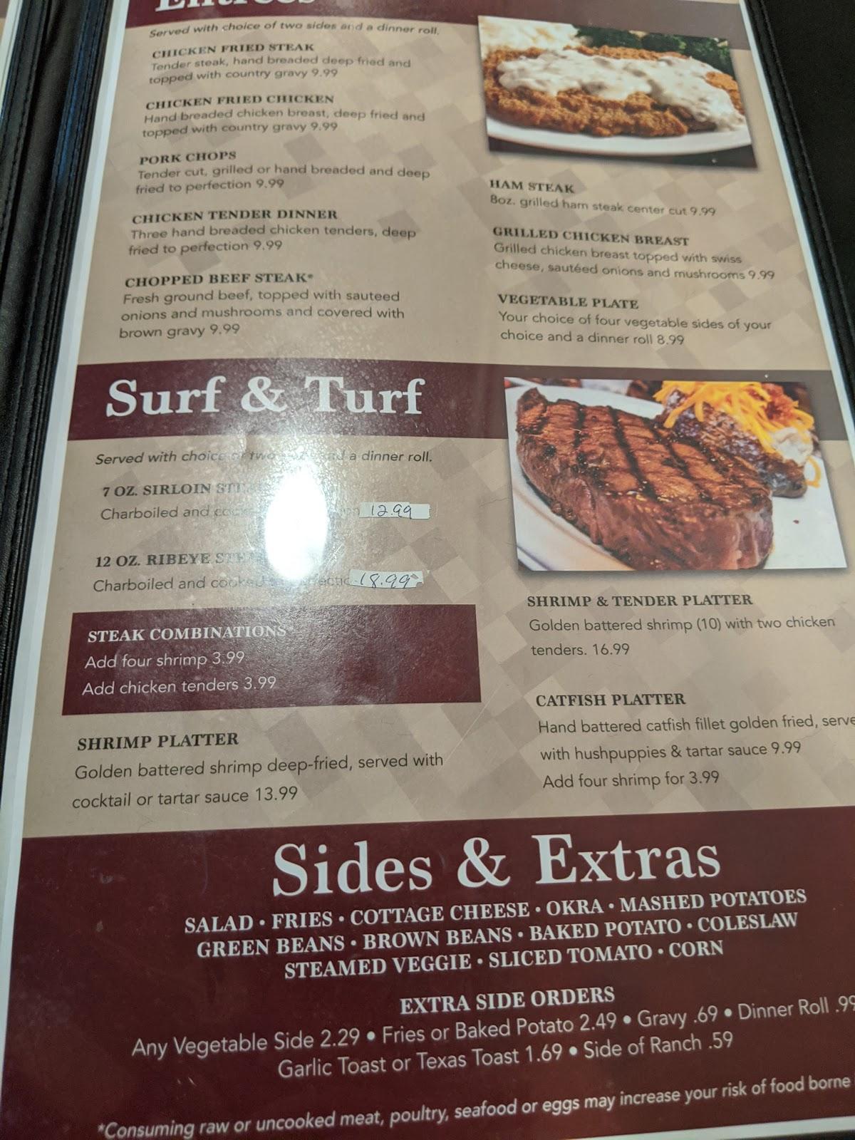 Menu at Old Street Diner restaurant, Chouteau