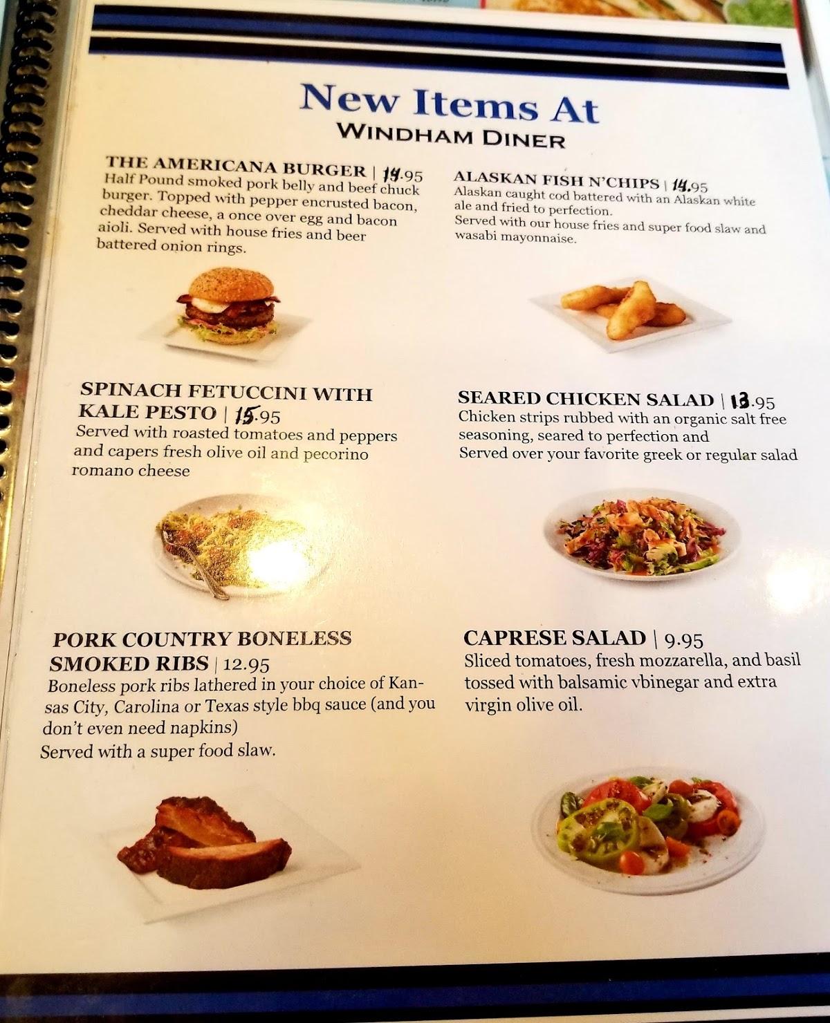 Menu at WINDHAM DINER restaurant, Windham
