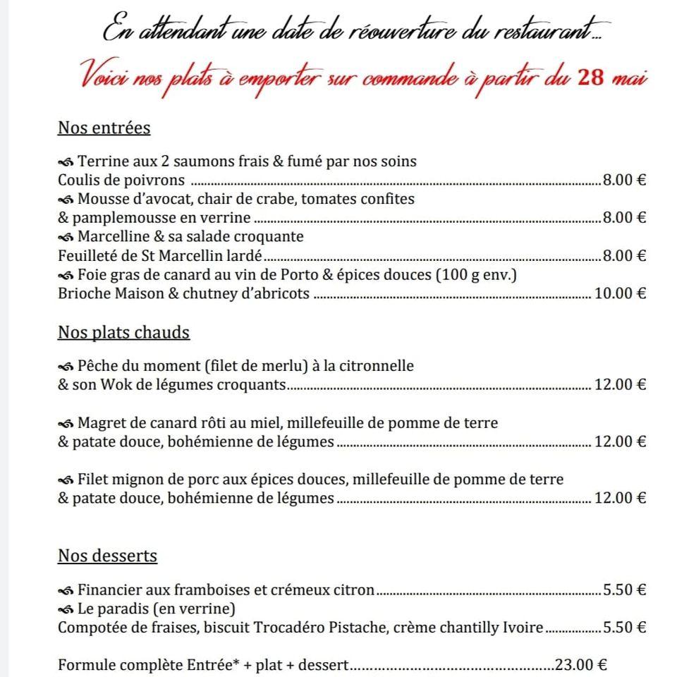 Menu au RESTAURANT LA SUITE, Belley