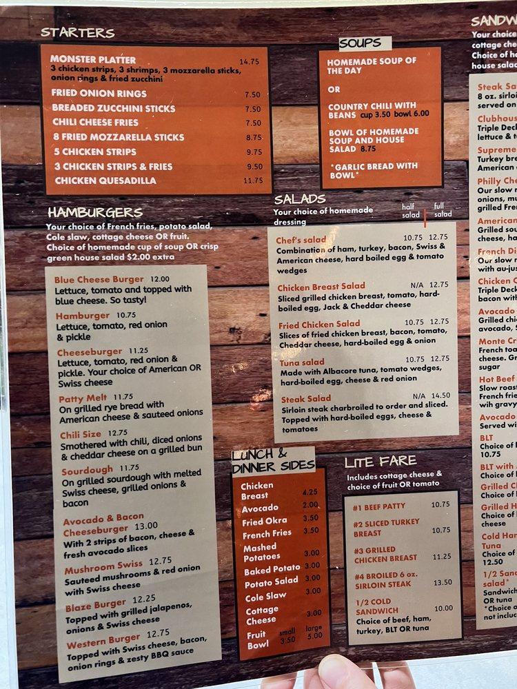 Menu at Sugar Mill restaurant, Bakersfield