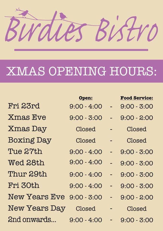 Menu at Birdies Bistro cafe, Hayle