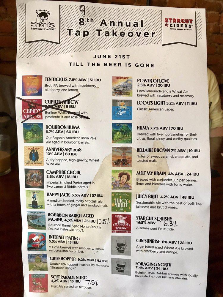 Menu at Blackthorn Pub, Holly