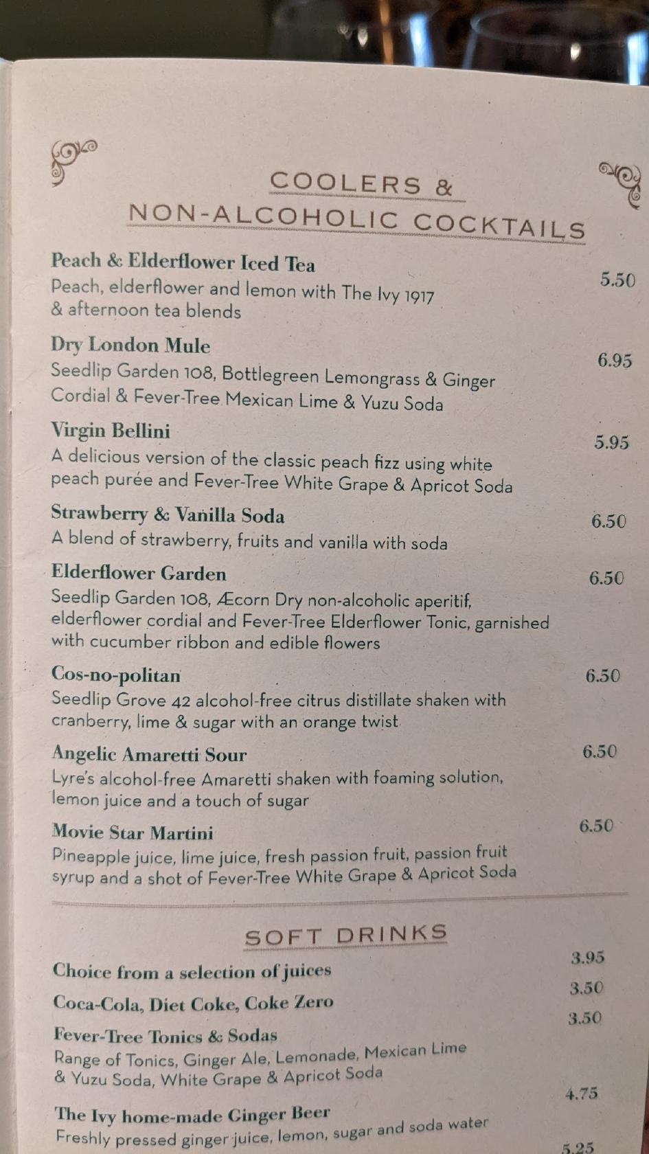 Menu at The Ivy Oxford Brasserie restaurant, Oxford