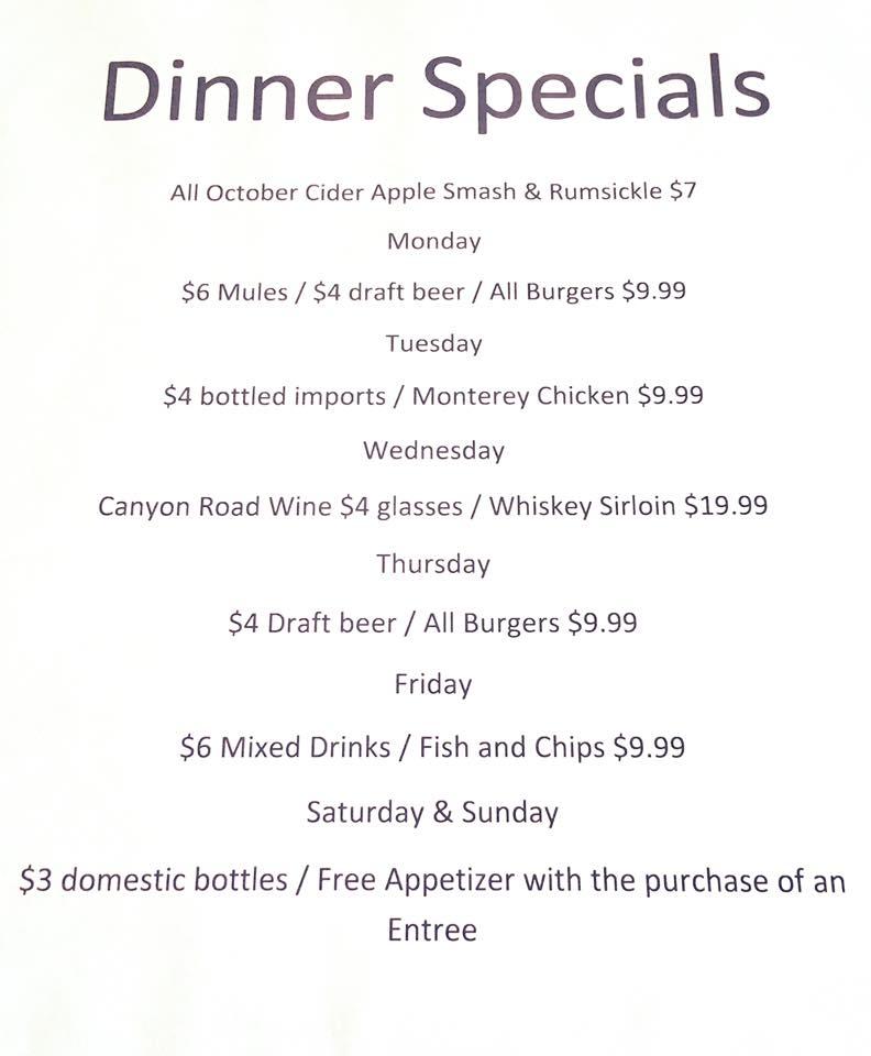 Menu at University Plaza Cafe, Evanston, Sherman Ave