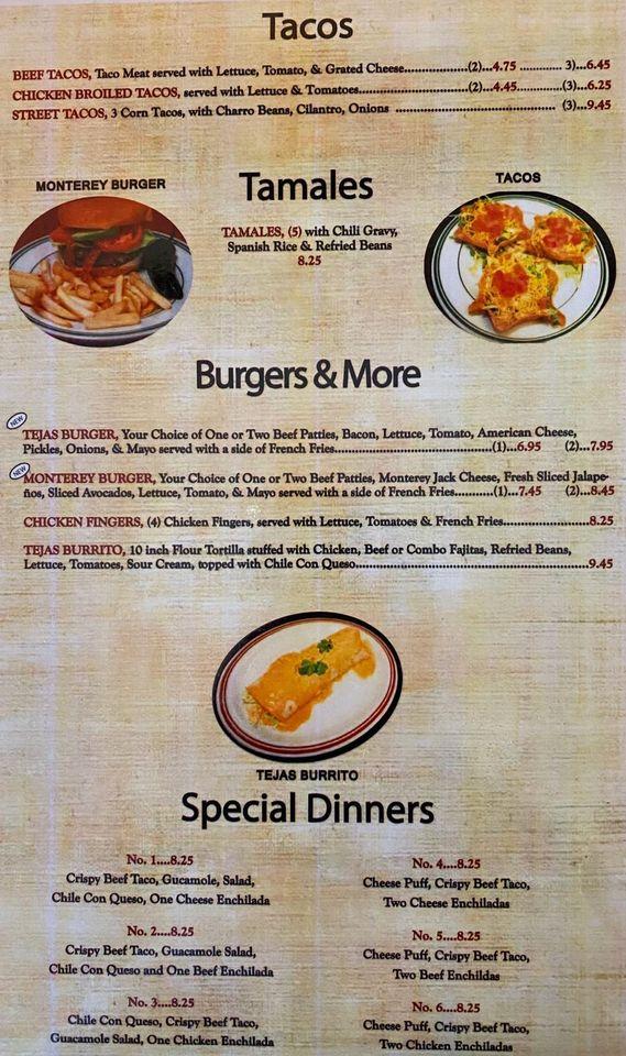Menu at Cielito Lindo Restaurant, Waller, Farm to Market 2920 # A