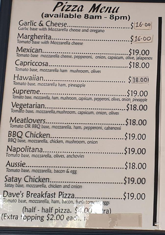 Menu at Tito's Coffee Shop - Bourke fuel station & Roadhouse restaurant ...