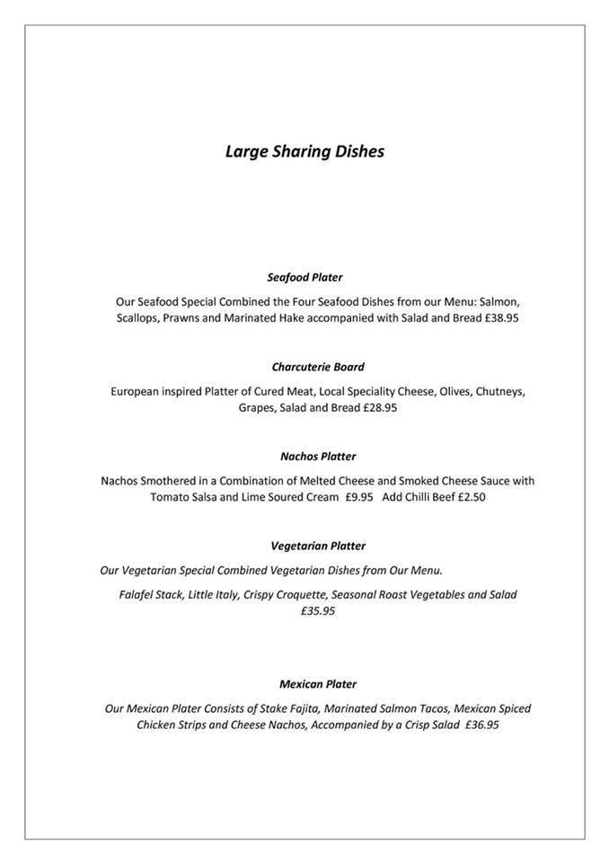Menu at Snooze Wine Bar And Restaurant, Llandudno