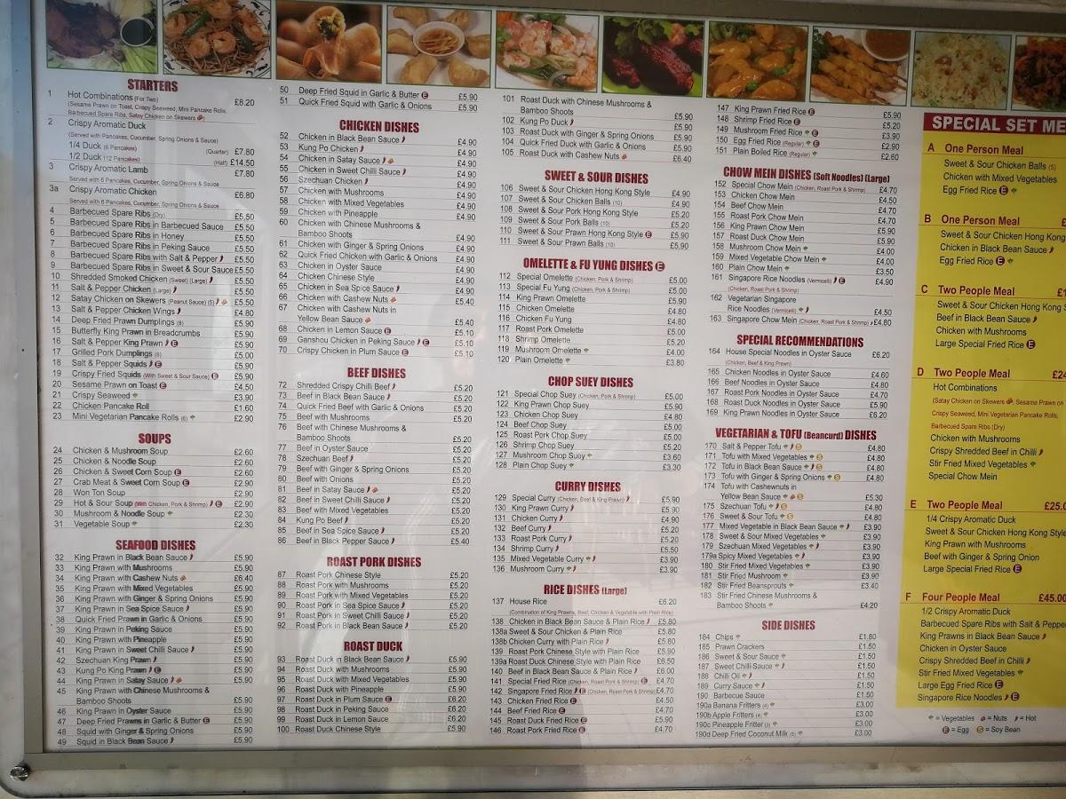 Menu at Great Wall fast food, Ilford, 12 Roding Ln S