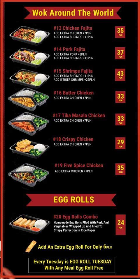 Menu at Wok&Chicken restaurant, Bemowo Piskie