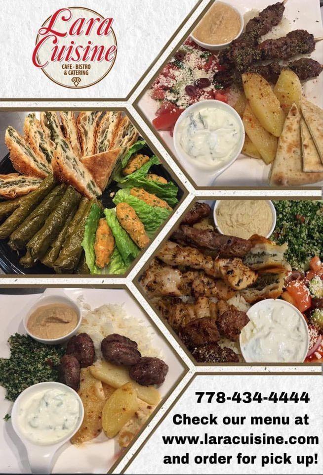 Menu at Lara Cuisine Cafe Bistro & Catering, Delta
