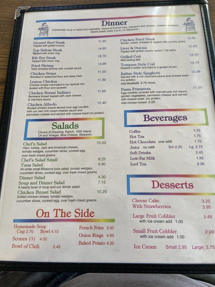 Menu at Little Wonder Cafe, Richfield