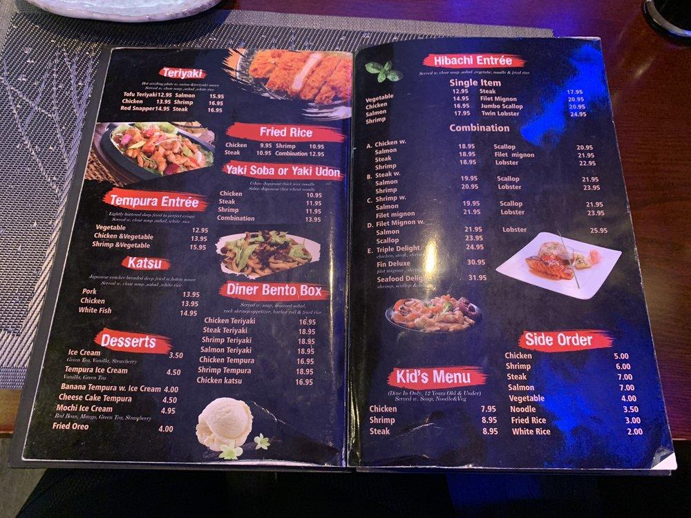 Menu at Fin Sushi & Grill restaurant, Port Charlotte