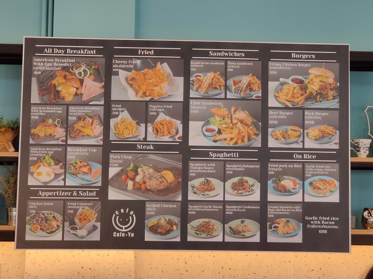 Menu at Cafe Yu, Surat Thani