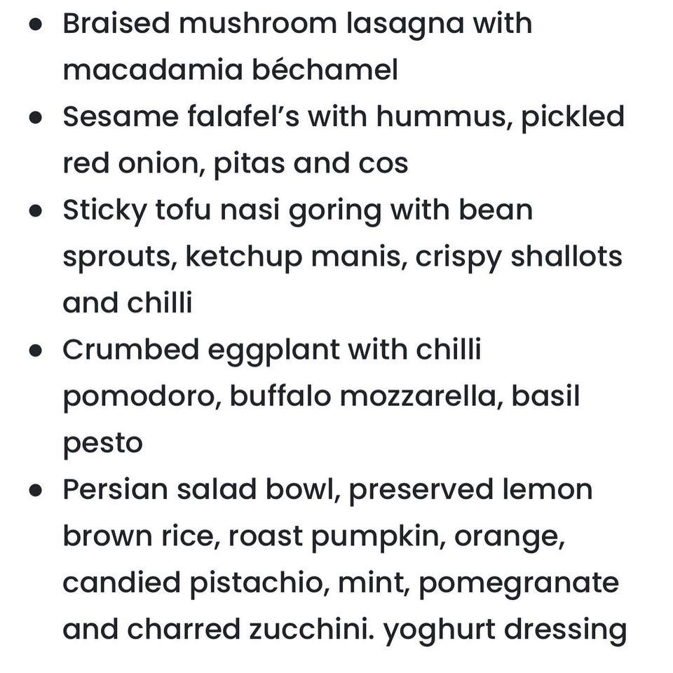 Menu at Locavore Cafe, Lilydale
