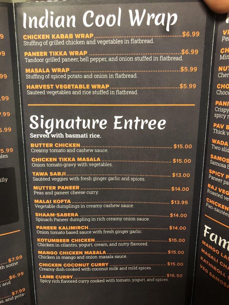 Menu at RAJ EXPRESS INDIAN KITCHEN restaurant, Overland Park