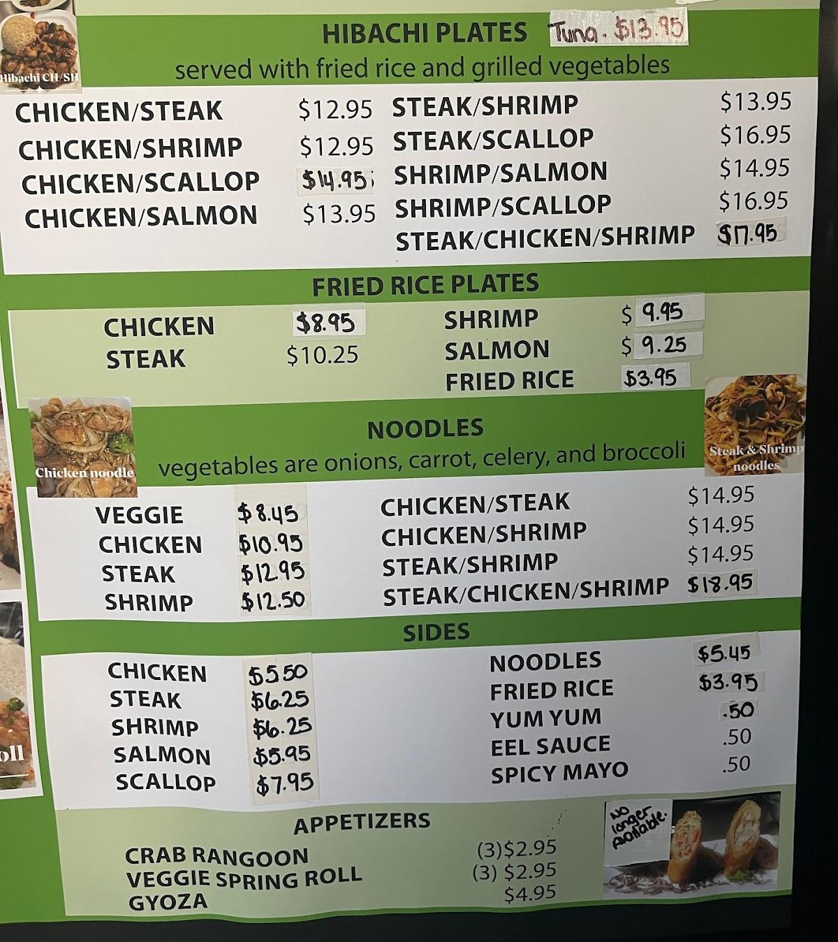 Menu at Hoshi Japanese Express Fulton restaurant, Fulton